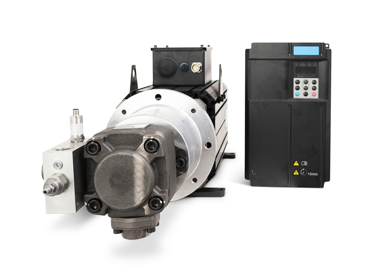 Revamping of a waterjet cutting machine with servo pump